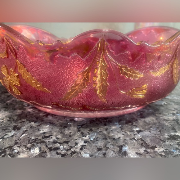 Dining | Vintage 1899 Eapg Delaware Ruby Flash Master Berry Glass Bowl ...